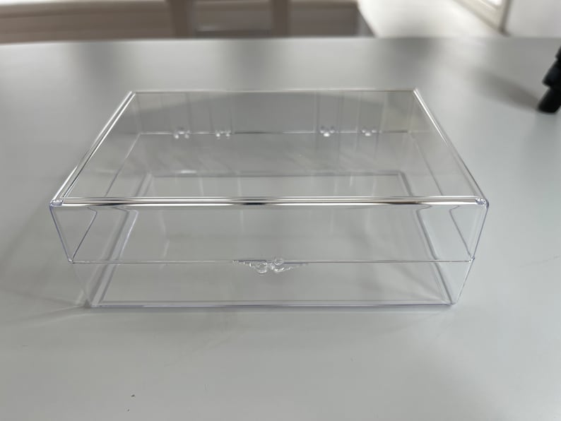 Clear Plastic Box Container With Hinge - Etsy