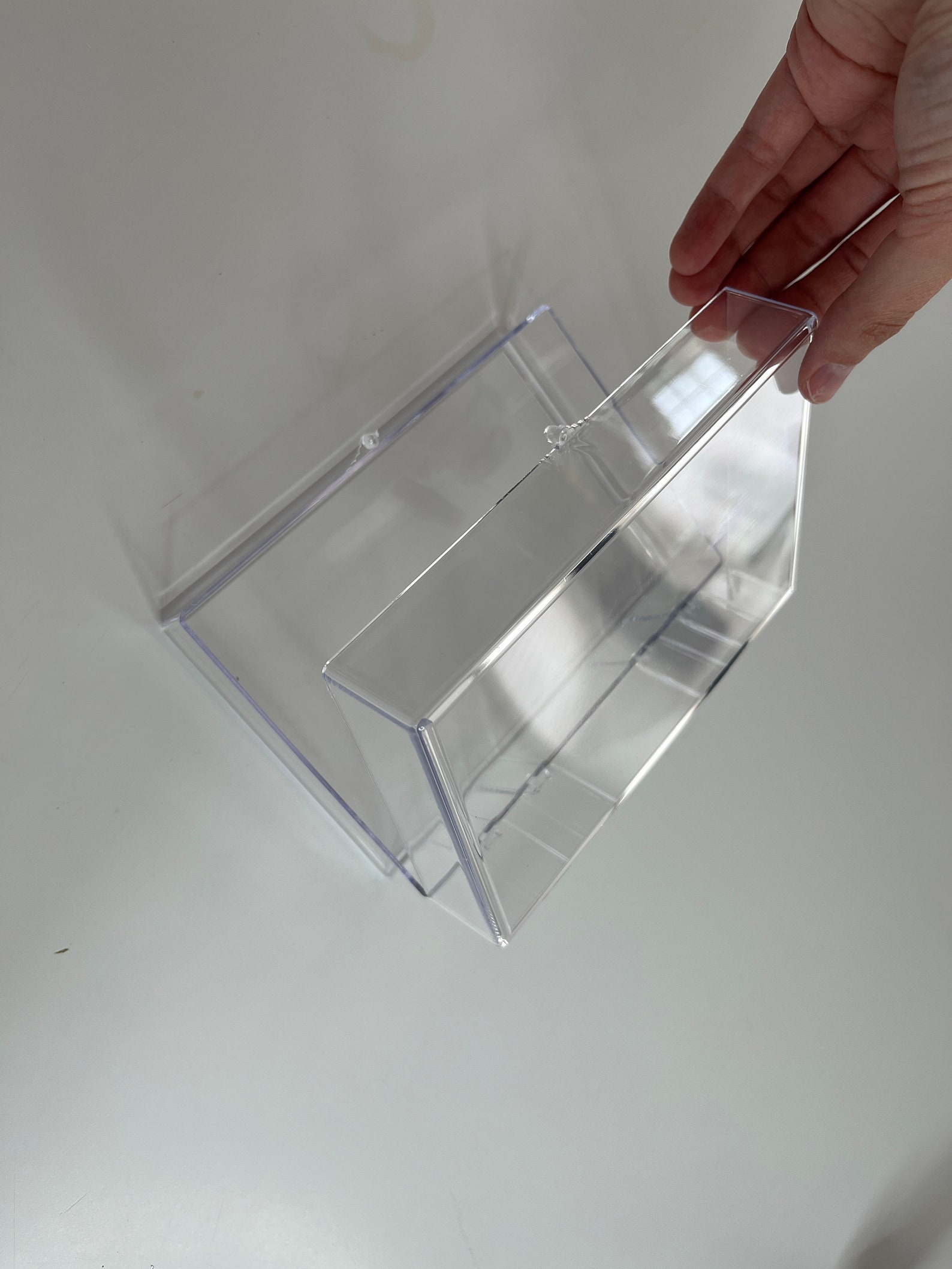 Clear Plastic Box Container With Hinge - Etsy