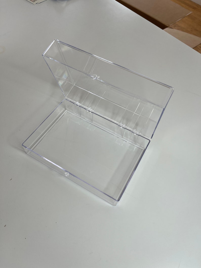 Clear Plastic Box Container With Hinge - Etsy