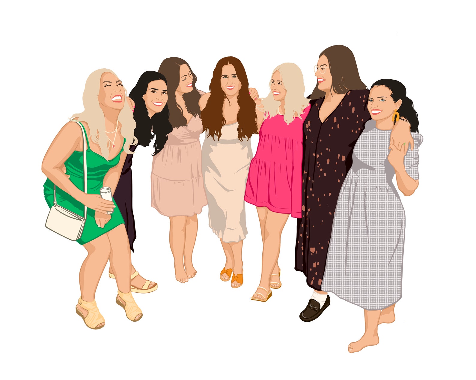 Best Friend Portrait From Photo Hand Drawn Portrait for - Etsy