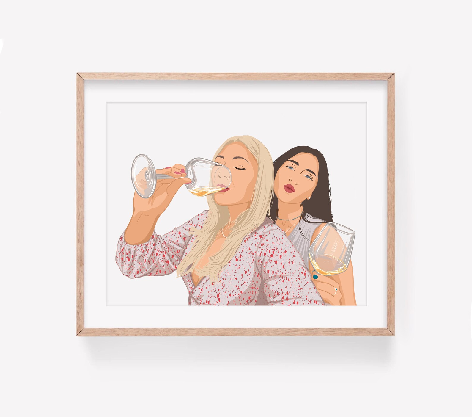 Best Friend Portrait From Photo Hand Drawn Portrait for - Etsy