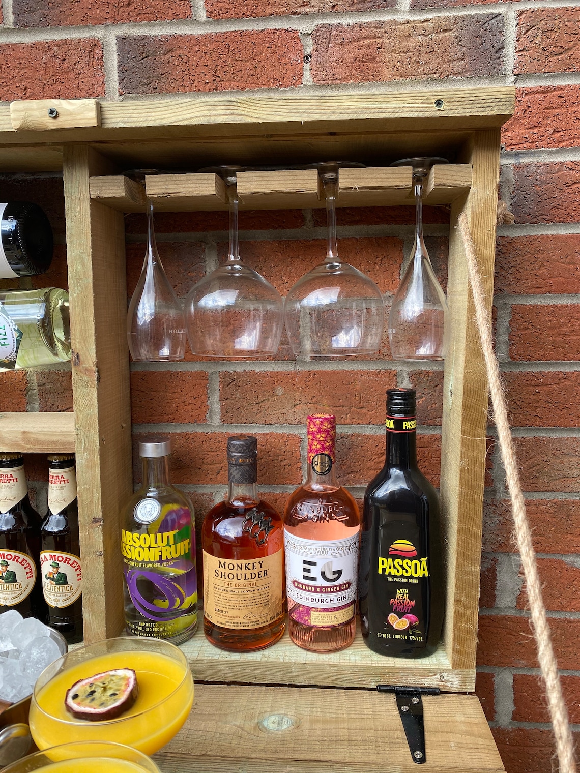 Garden Wall Rutic Gin Beer Fence Folding Bar Wooden Timber - Etsy UK