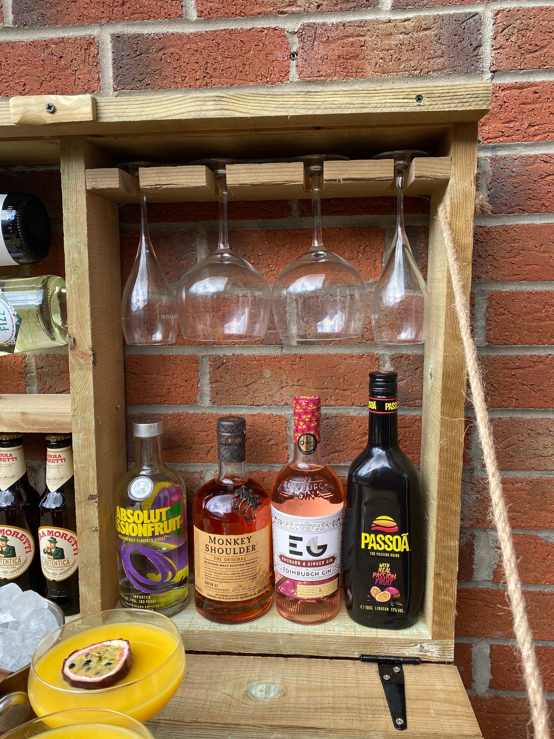 Garden Wall Rutic Gin Beer Fence Folding Bar Wooden Timber - Etsy UK