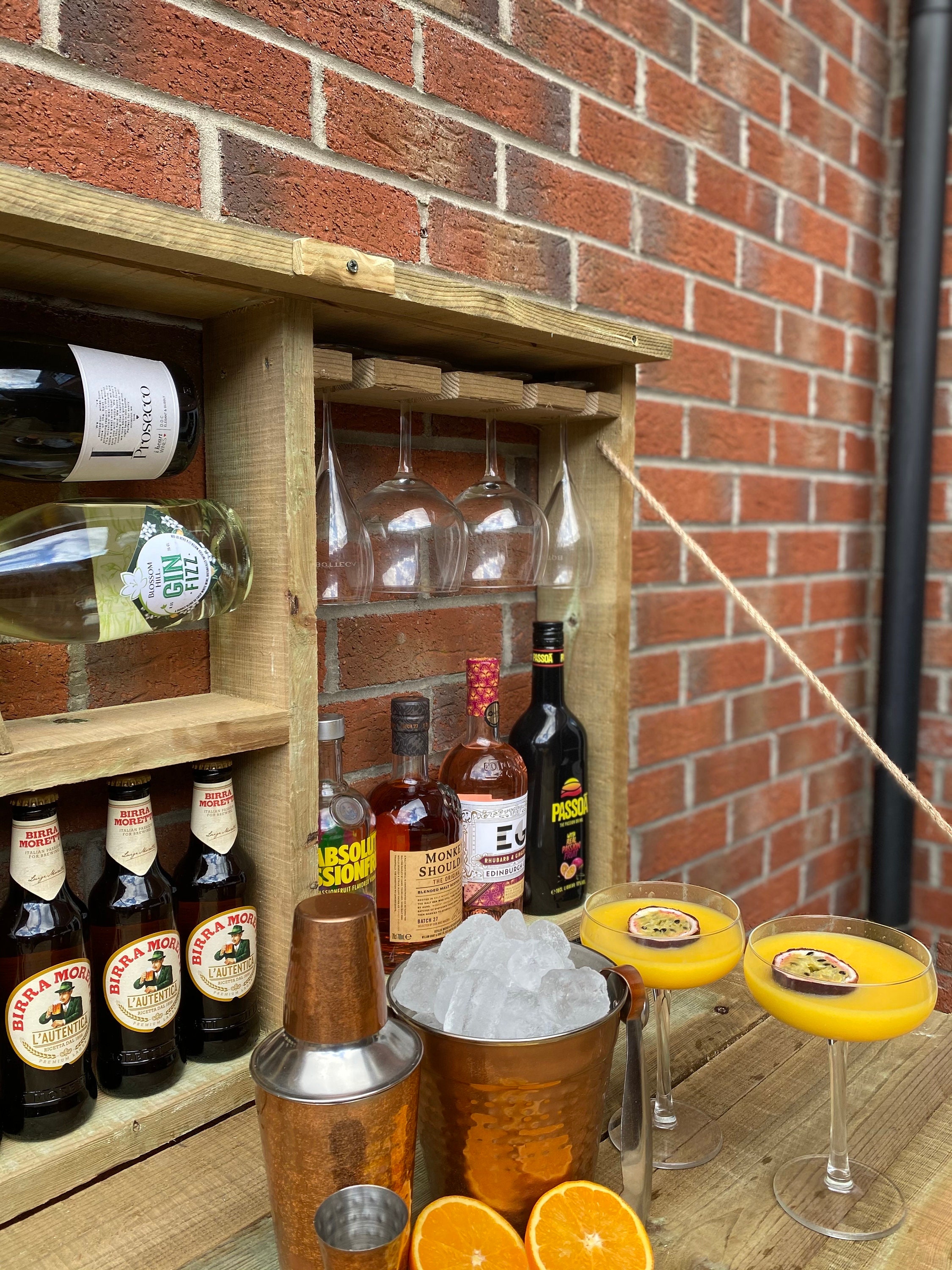 Garden Wall Rutic Gin Beer Fence Folding Bar Wooden Timber - Etsy UK
