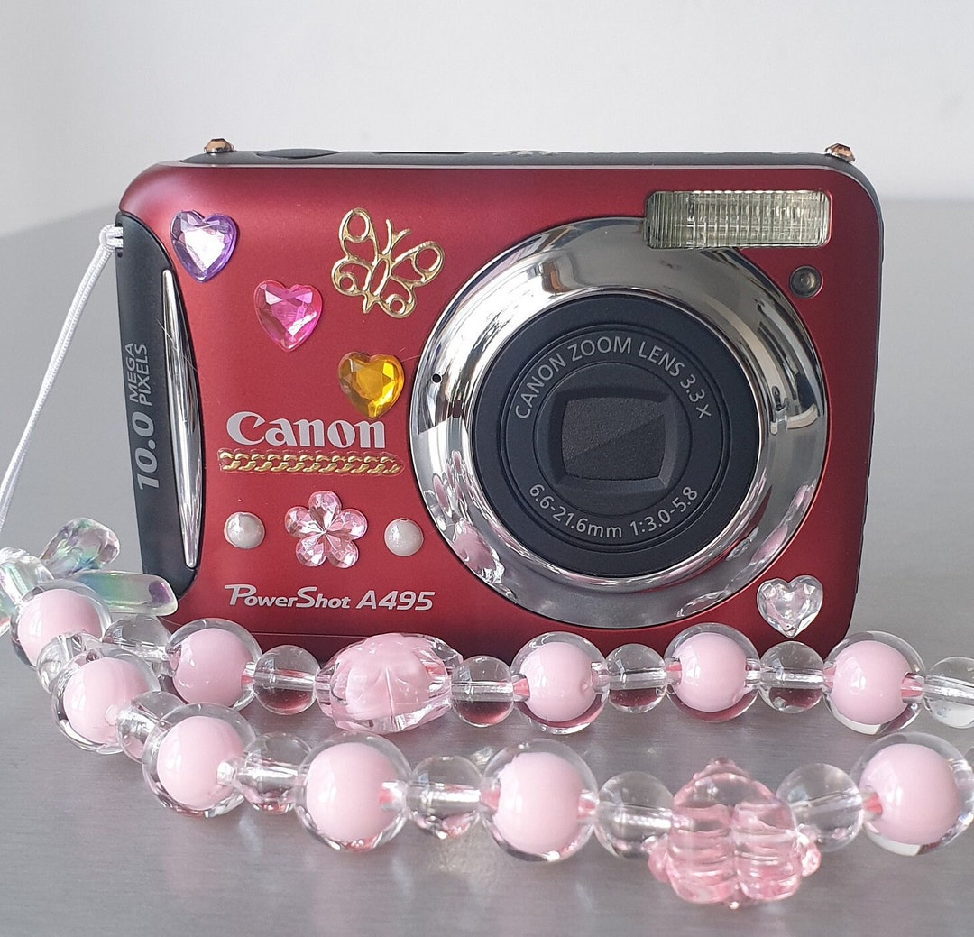 Cute Camera Canon Powershot A495 in Red Color - Etsy