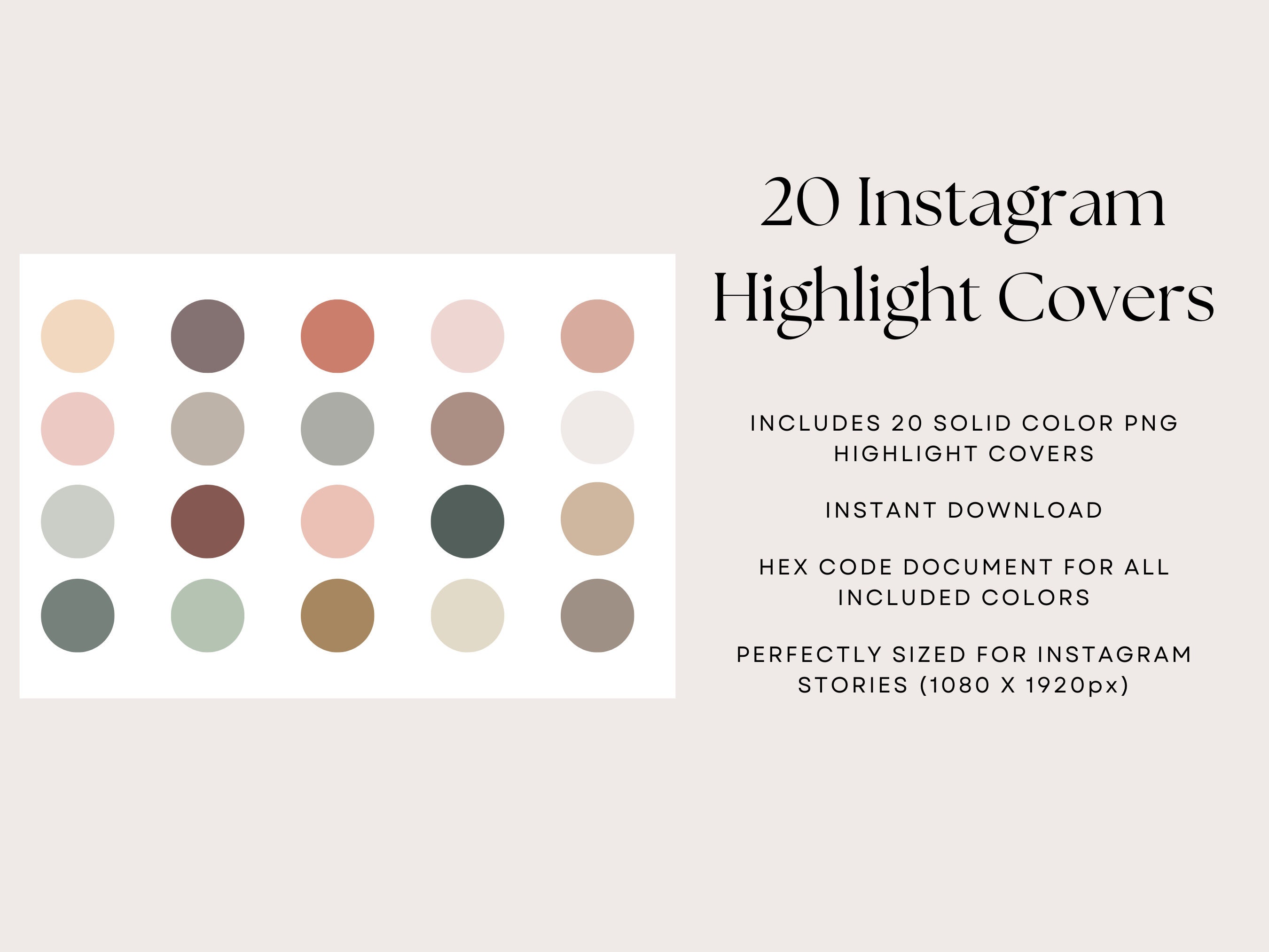 Earth Tone Instagram Highlight Covers, Modern Earth Desert-inspired IG ...
