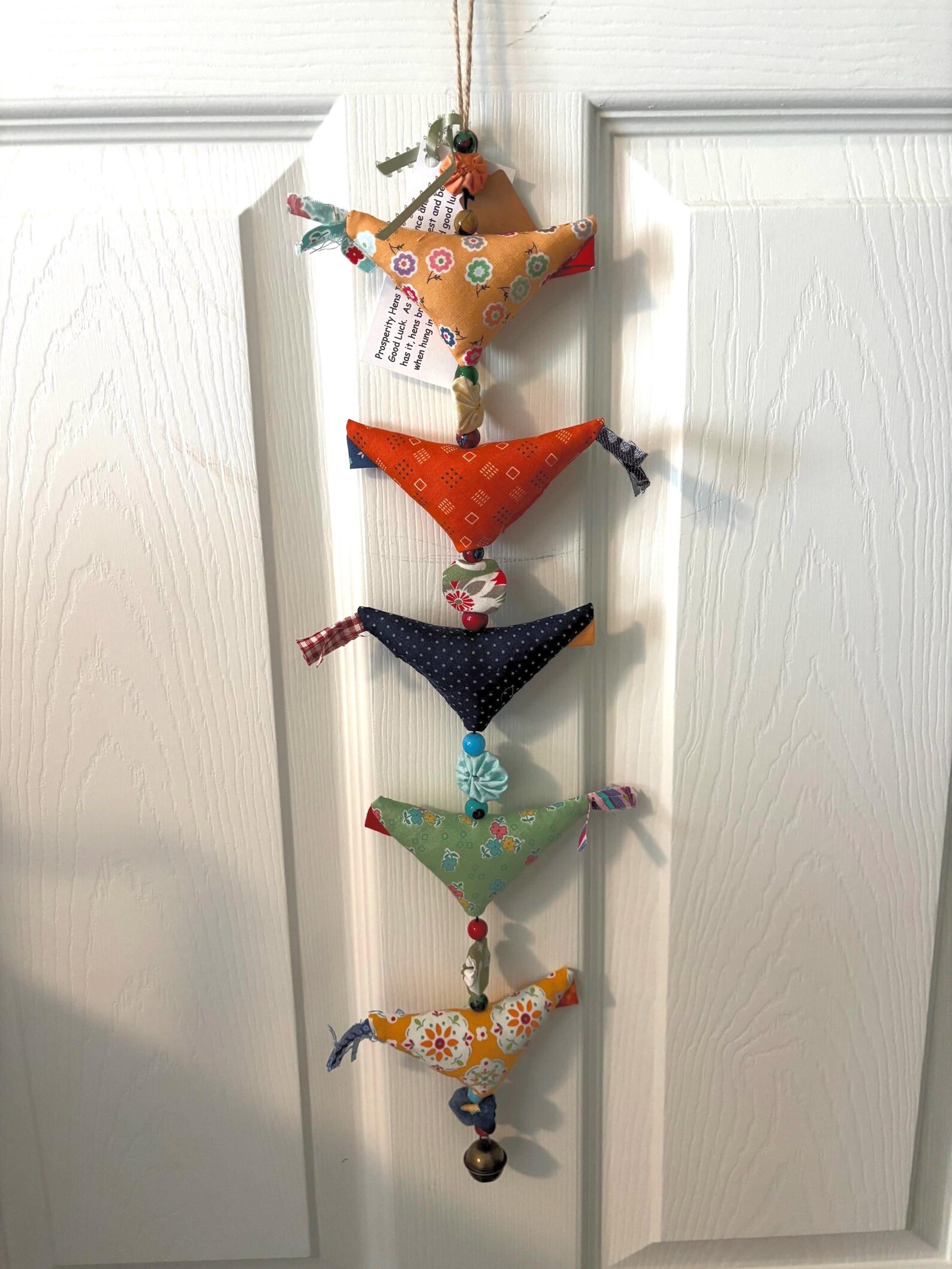 Prosperity Hens, Handmade With Beads and Cotton and Decorative Bell. - Etsy