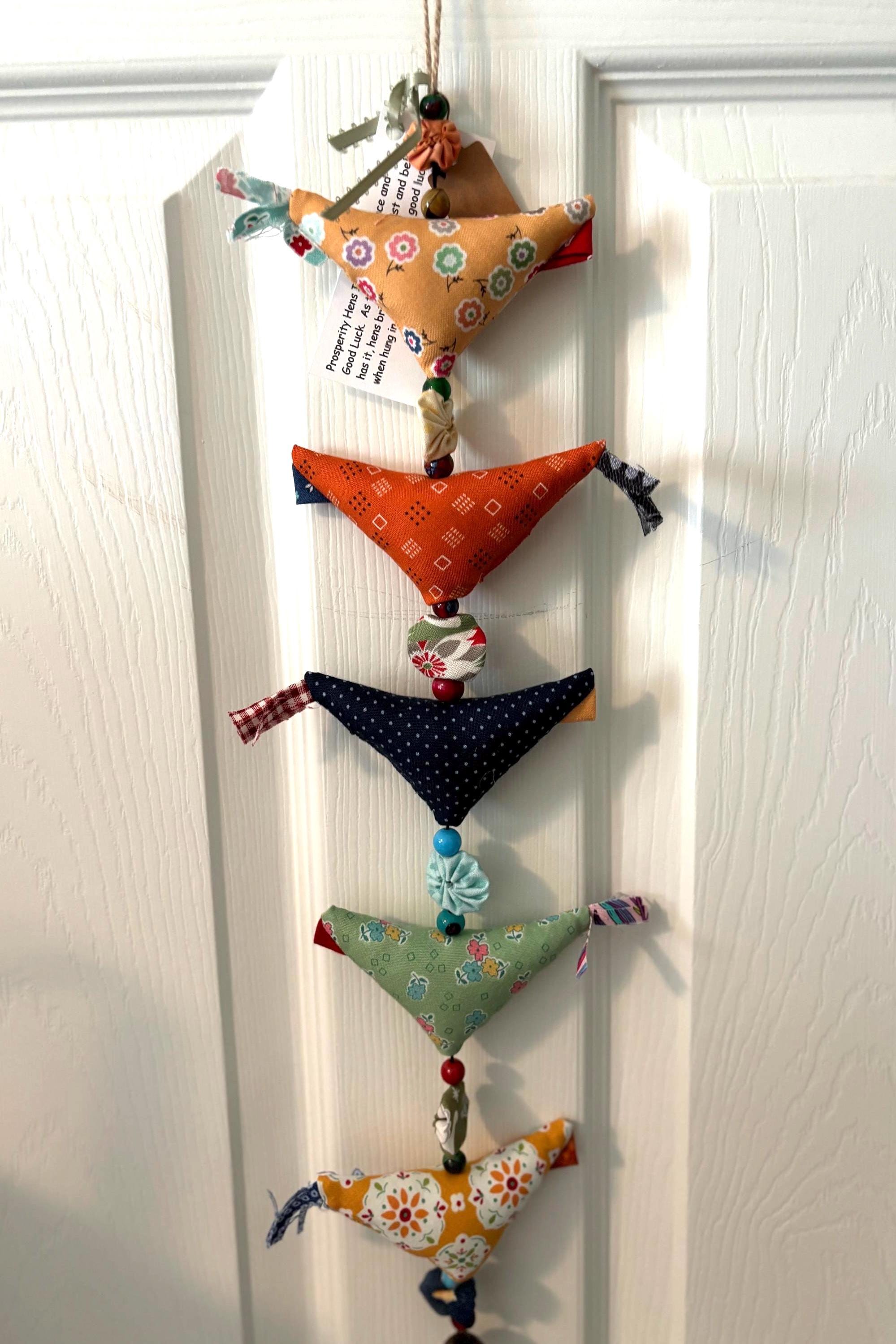 Prosperity Hens, Handmade With Beads and Cotton and Decorative Bell. - Etsy