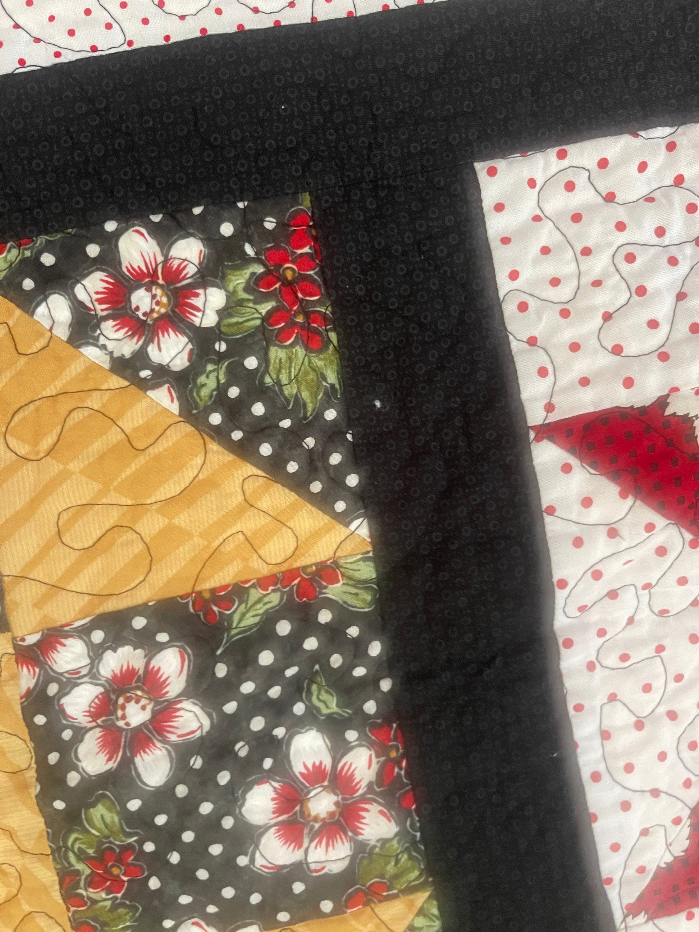 Hand Made Lap Size Quilt. Big Blocks Handmade Quilt With Colorful ...