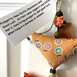 Prosperity Hens, Handmade With Beads and Cotton and Decorative Bell. - Etsy