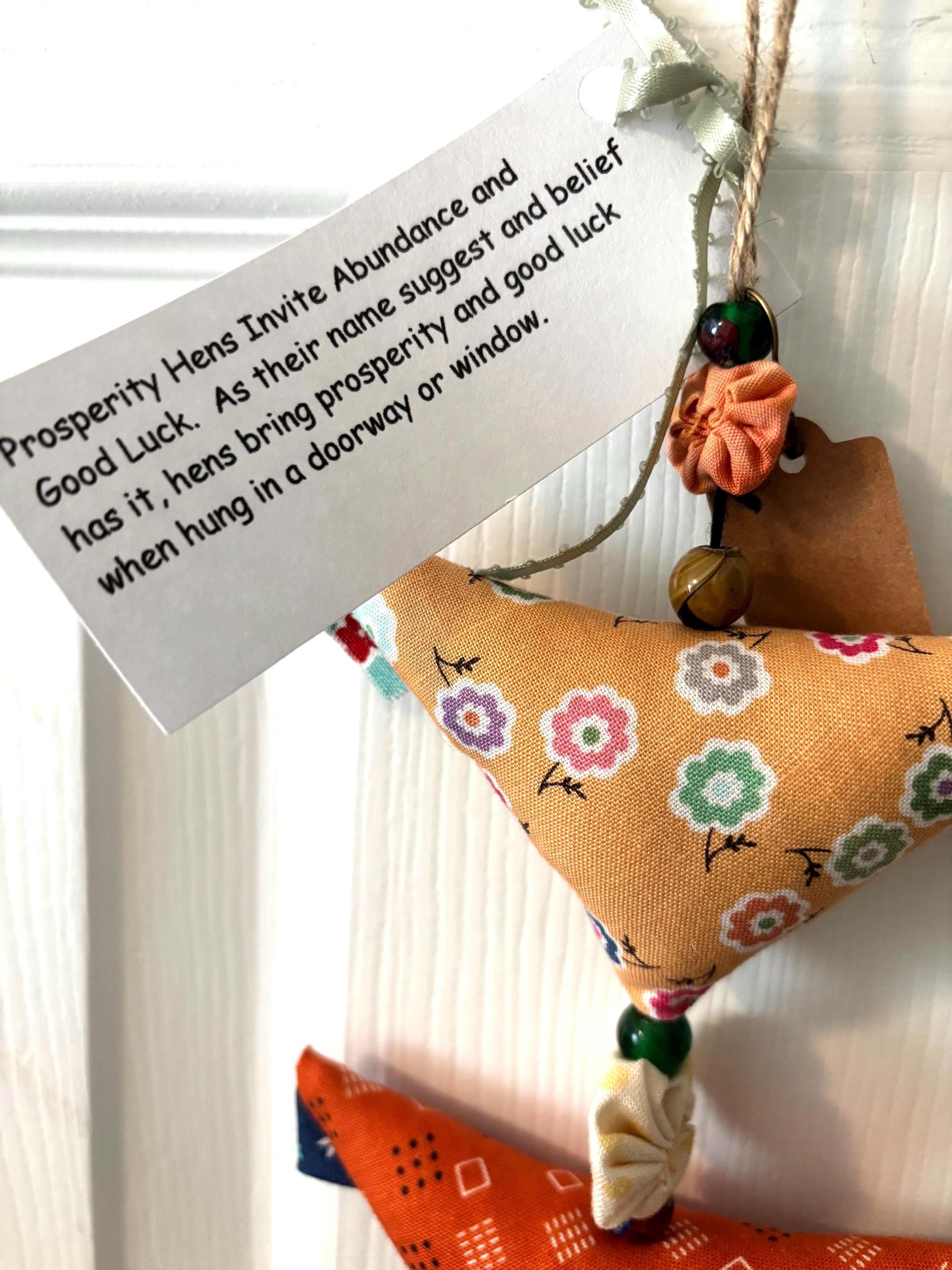 Prosperity Hens, Handmade With Beads and Cotton and Decorative Bell. - Etsy
