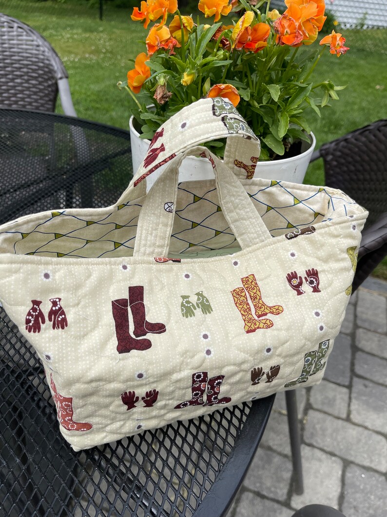 Bucket Tote Quilted, Handmade of 100% Cotton Outer, Perfect for Use as ...