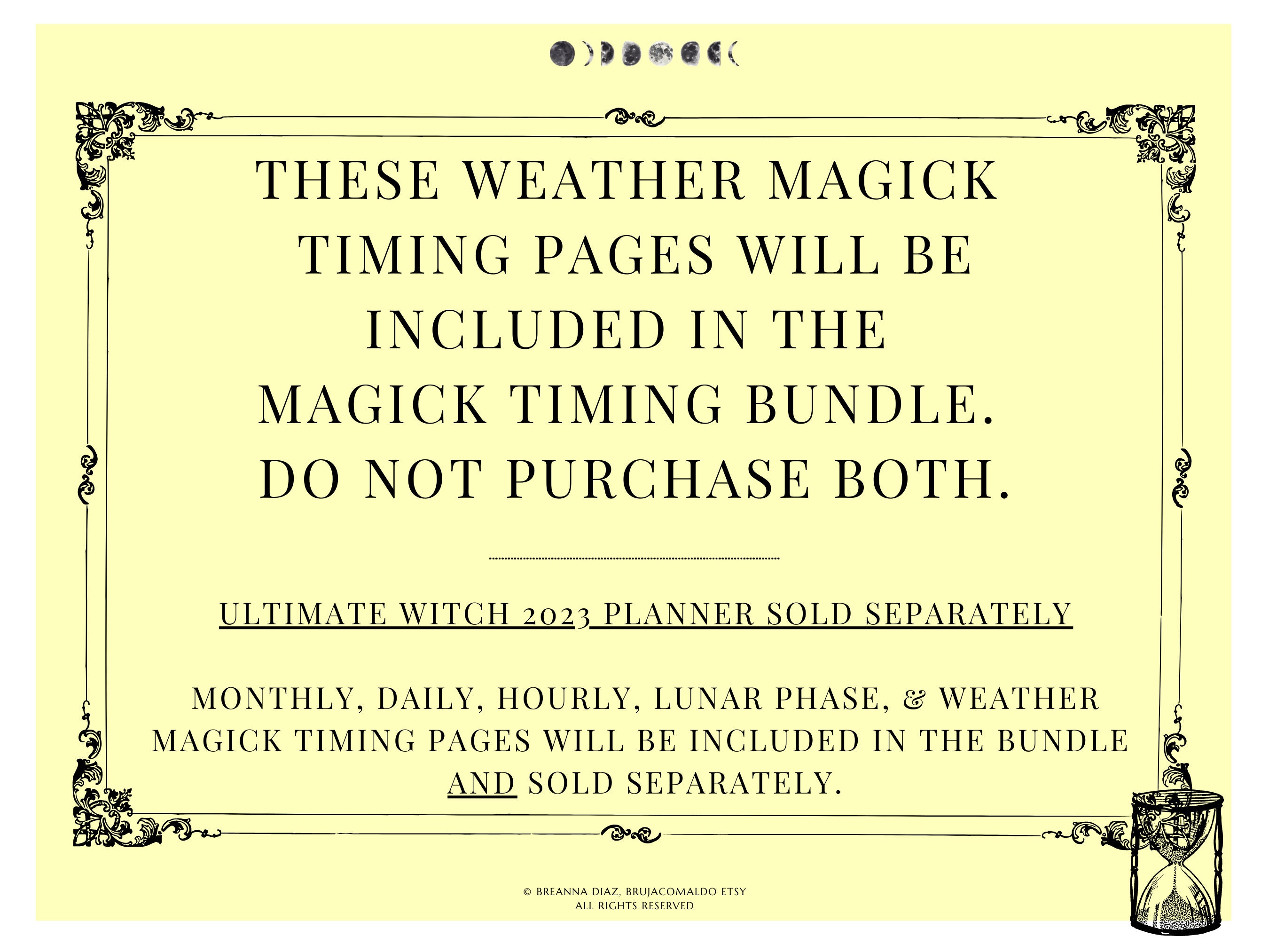 Magick Timing WEATHER Pack Magick Correspondence Cheat Sheet for ...