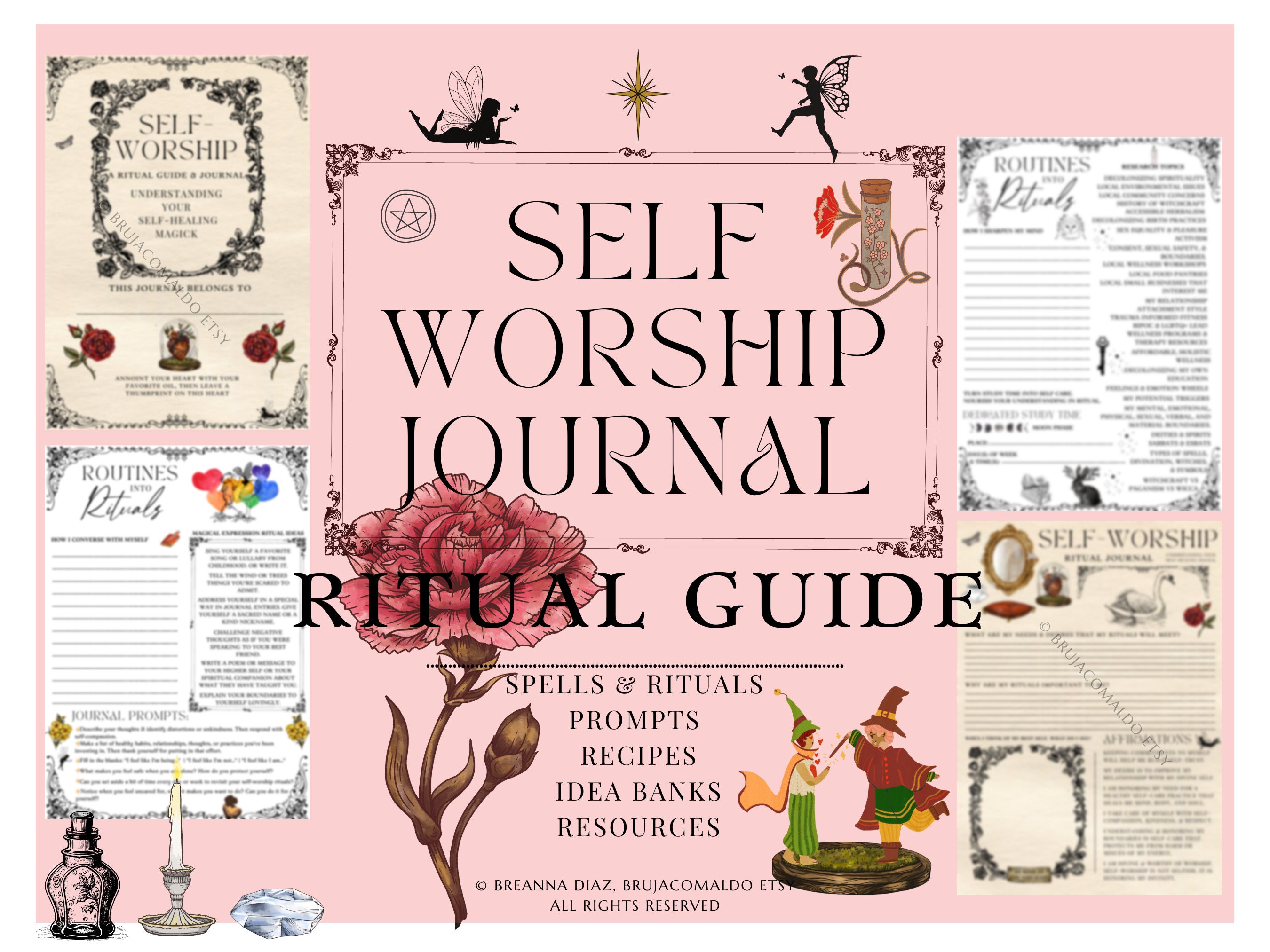 Self-worship Ritual Journal Magical Self Care Journal & Rituals for ...