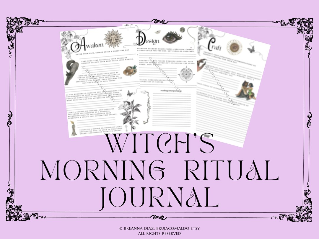 Witchy Morning Ritual Journal & Guide for Visualization, Manifestation ...