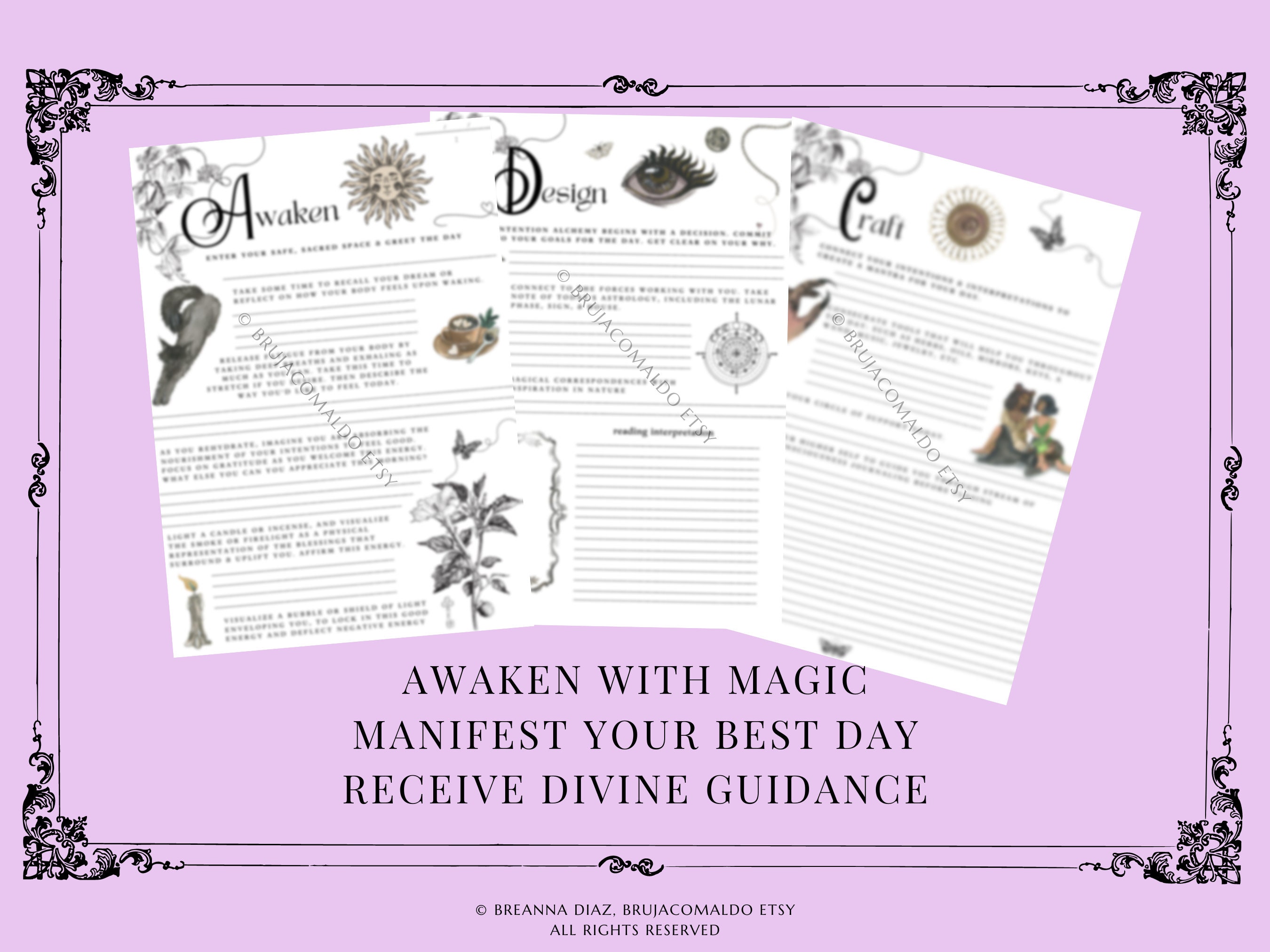 Witchy Morning Ritual Journal & Guide for Visualization, Manifestation ...