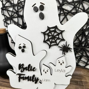 Personalized Ghost Family Sign, Personalized Halloween Sign, Fall Home ...
