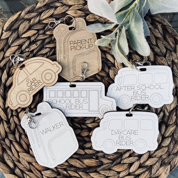 School Bus Bag Tag - Etsy