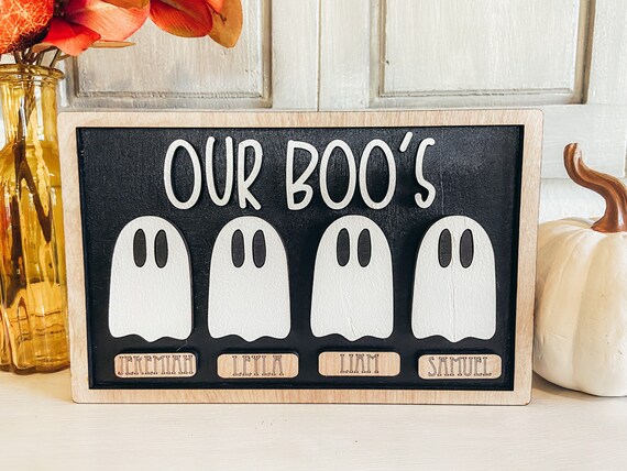 Personalized With Name Ghost Halloween Sign Adorable - Etsy