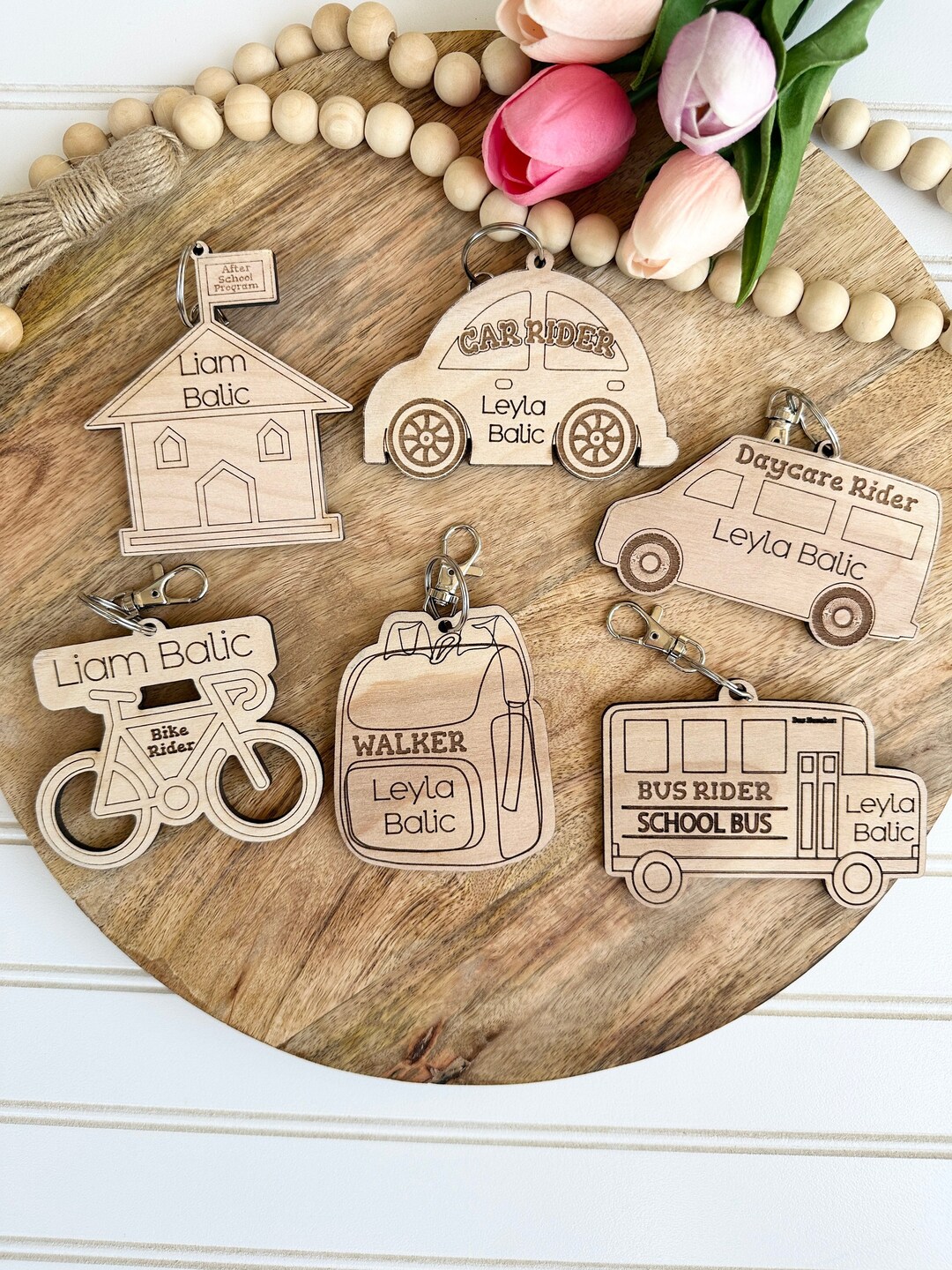 School Backpack Tags, Bus Rider Key Chain, Car Rider Key Chain, Walker ...