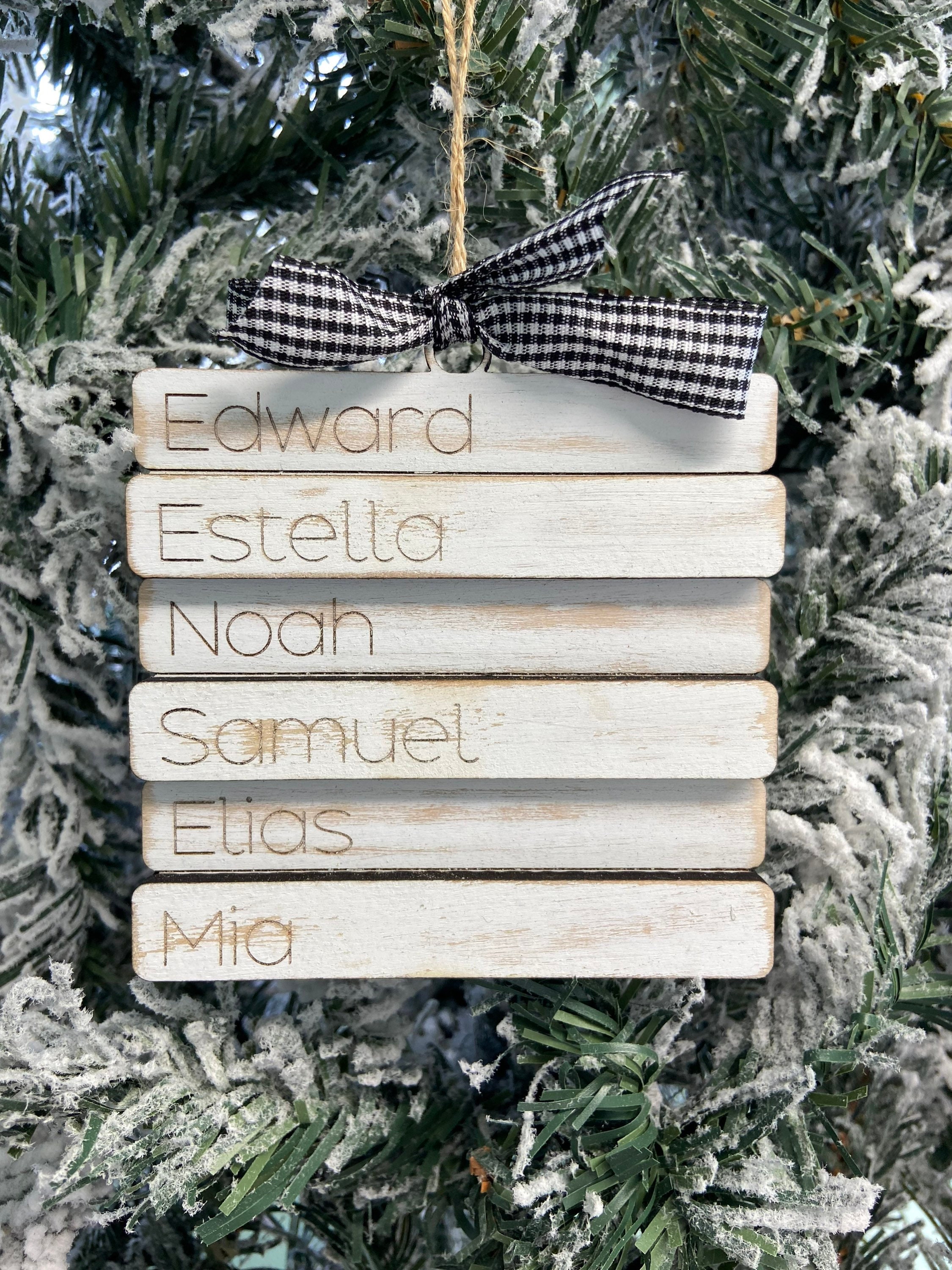 Personalized Book Stack Ornament Family Name Book Stack - Etsy