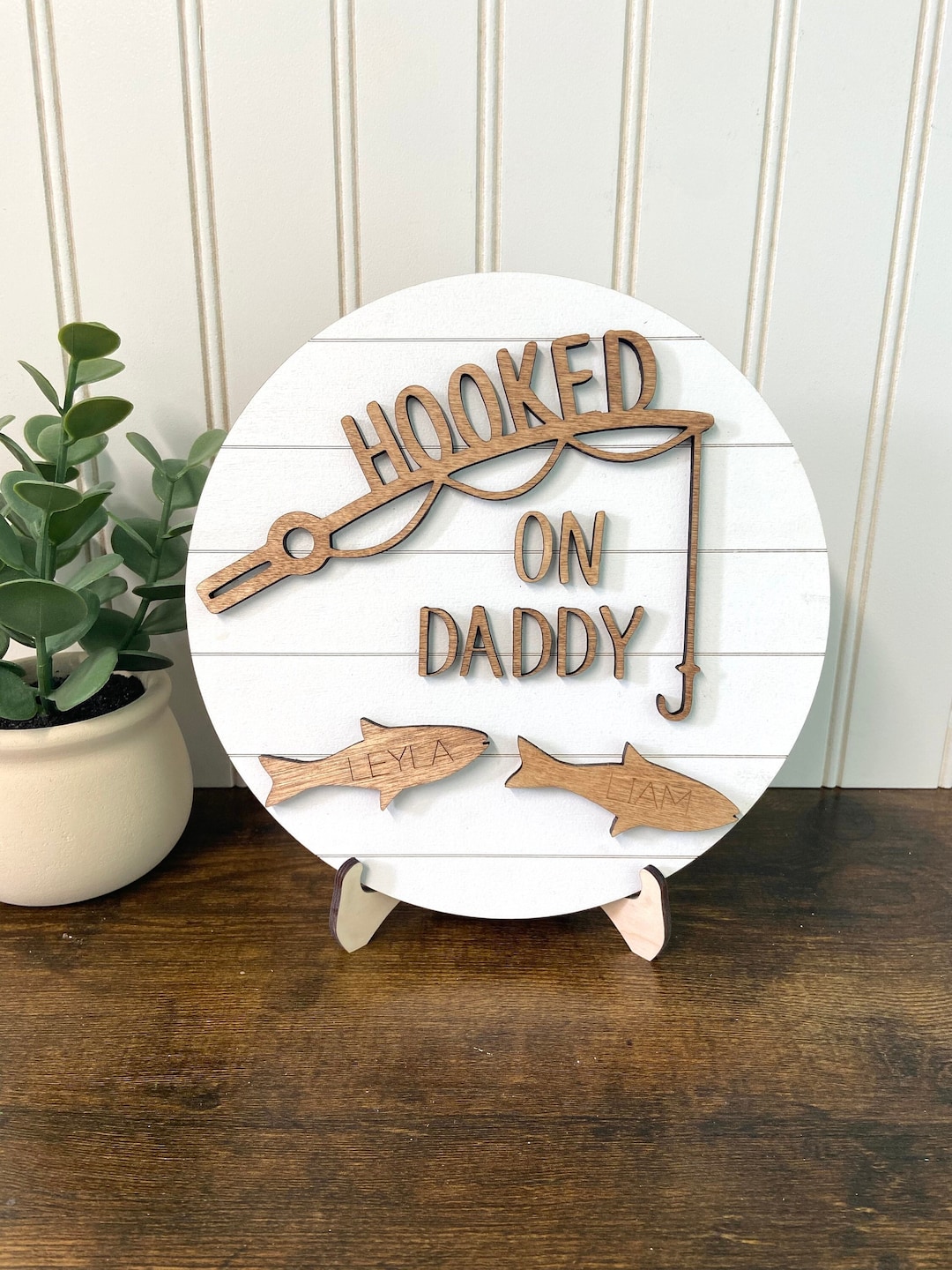Hooked on Daddy Fishing Gift, Personalized Fathers Day Gift, Gift for ...