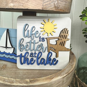 Lake Tiered Tray Decor, Lake House Decor, Lake Life Decor, Nautical ...