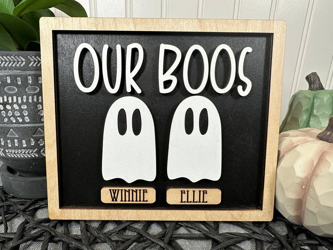 Personalized With Name Ghost Halloween Sign, Adorable Halloween Decor ...