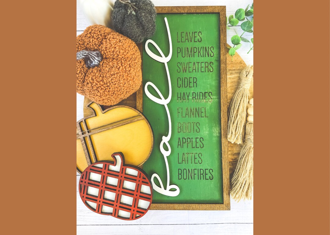 Fall Bucket List Sign, Fall Favorites, Fall Farmhouse Wooden Mantle ...