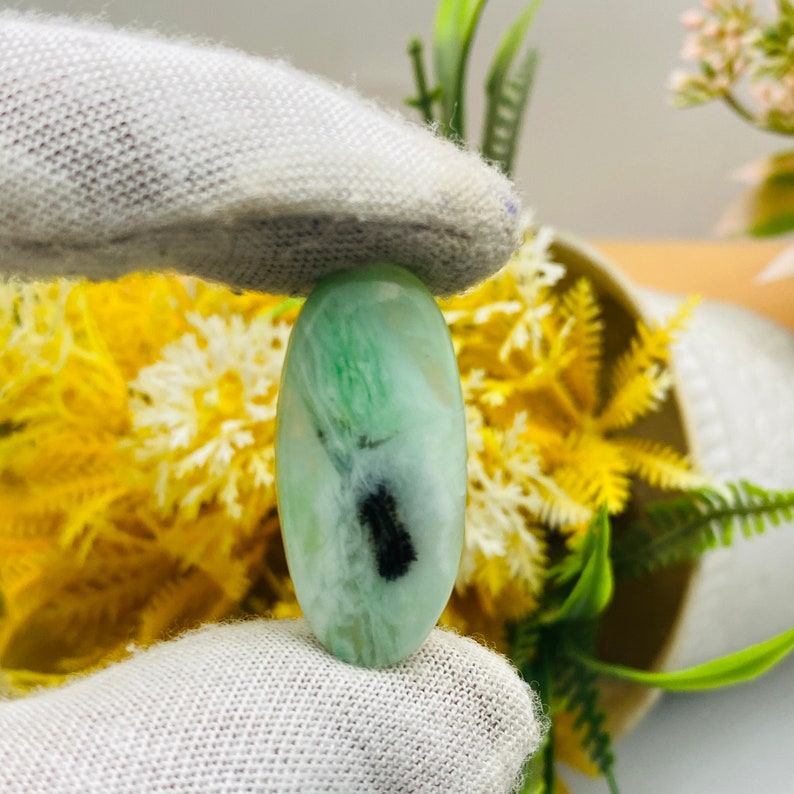 Blue Peruvian Opal Cabochon: AAA+ Quality Gemstone (32x15x5 Mm) - Etsy