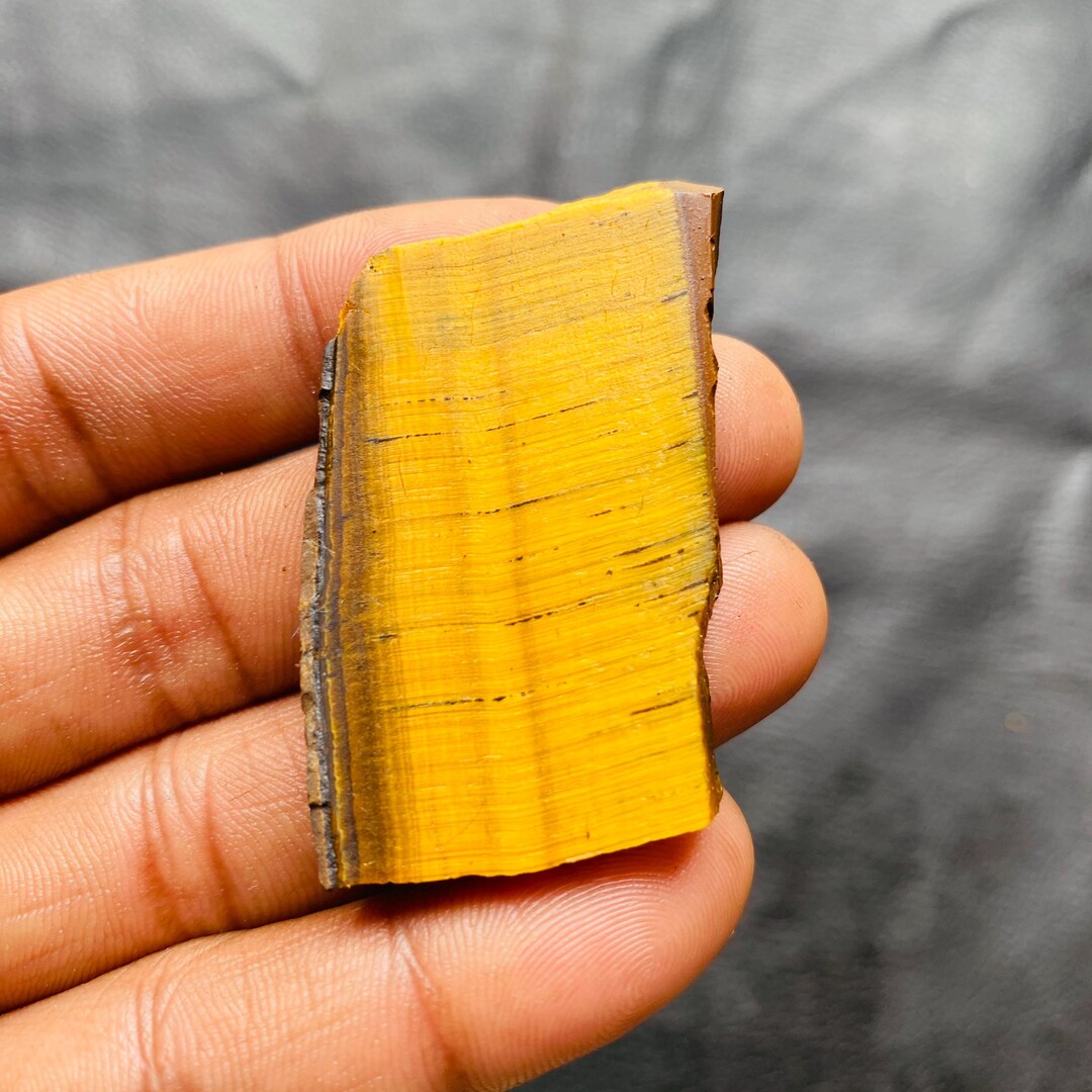 Natural Tiger Eye Slice Rough Stone for Jewelry Making & Crystal ...