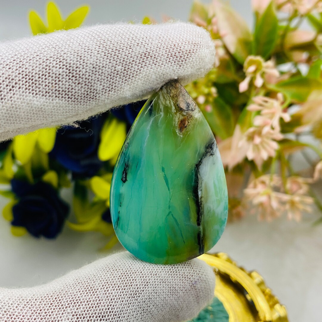 100% Unique Designer Top Beautiful Peru Opal Natural Blue Peruvian Opal ...