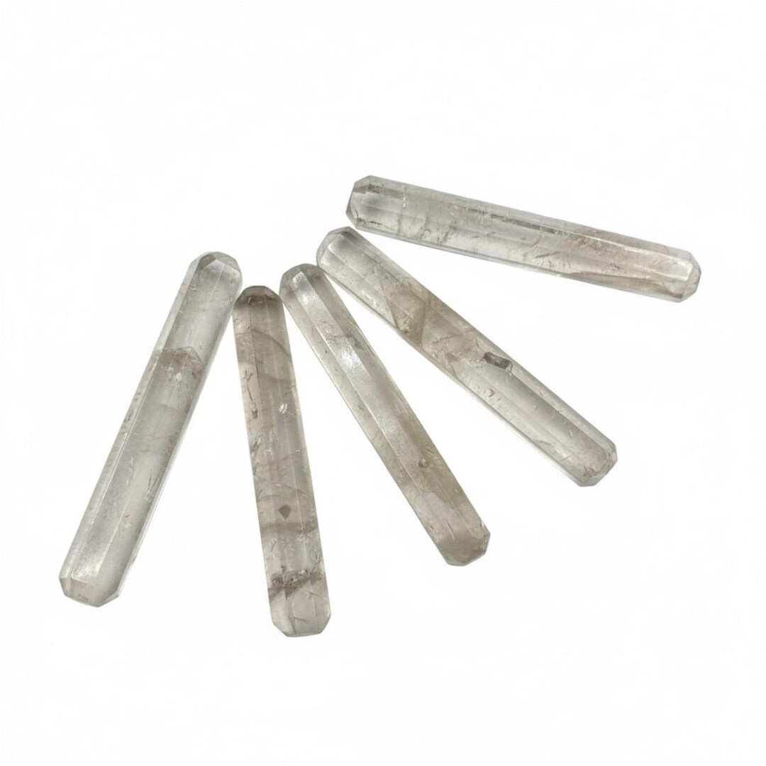 Natural Quartz Pencil Double Point Pencils Hand Cut for Crystal Grid ...