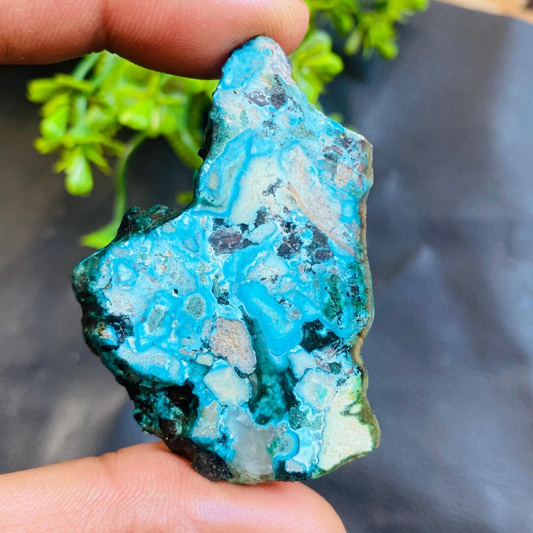 Genuine Chrysocolla Malachite Slab Natural Azurite Malachite Preform ...