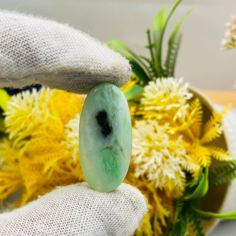 Blue Peruvian Opal Cabochon: AAA+ Quality Gemstone (32x15x5 Mm) - Etsy