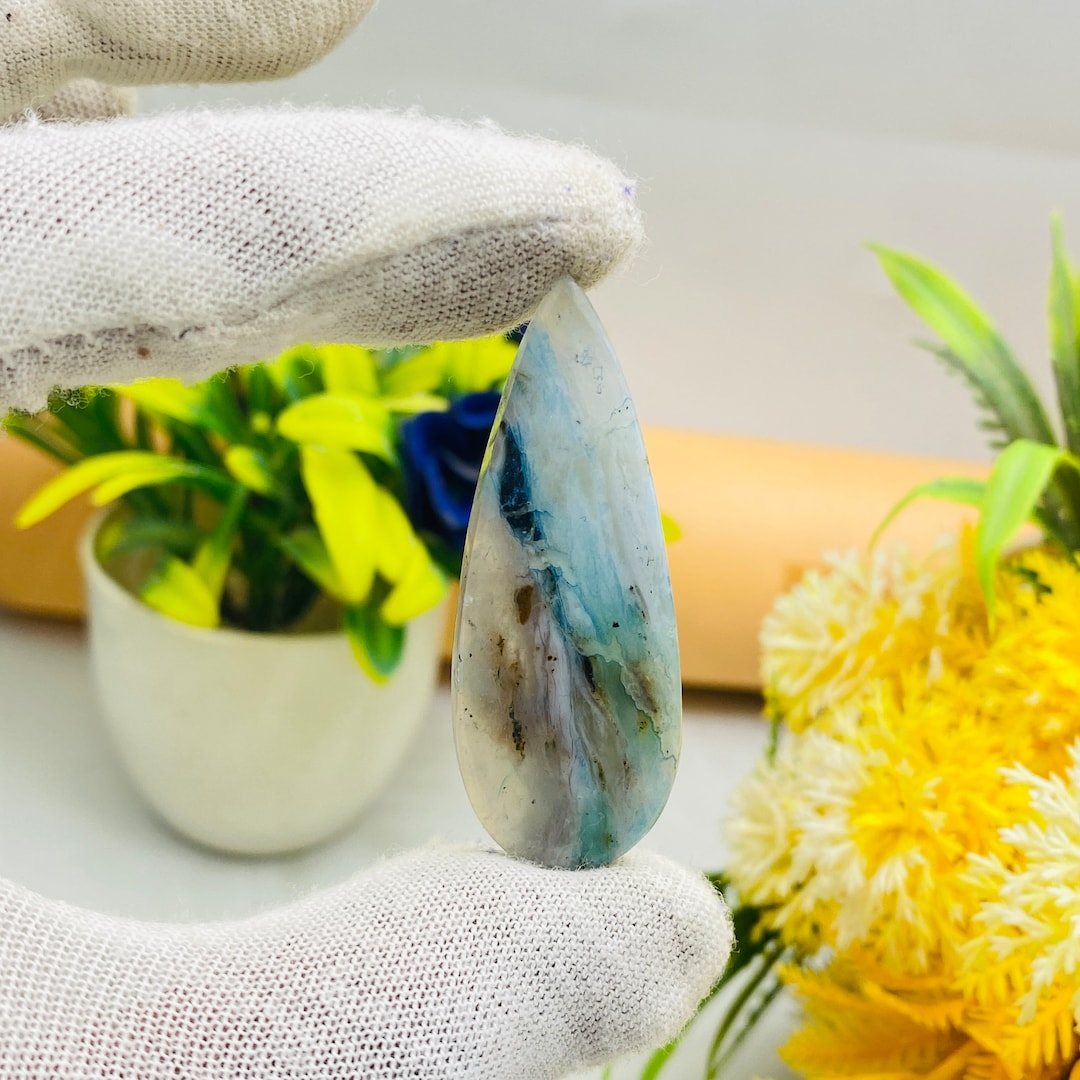 AAA Designer Top Beautiful Peru Opal Natural Blue Peruvian Opal ...