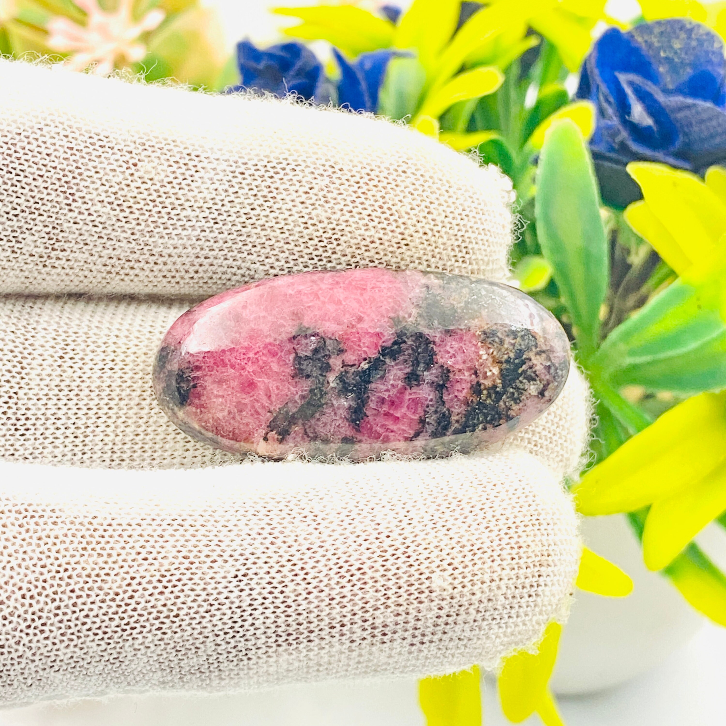 AAA Natural Rhodonite Cabochon, Loose Gemstone, Rhodonite Crystal ...