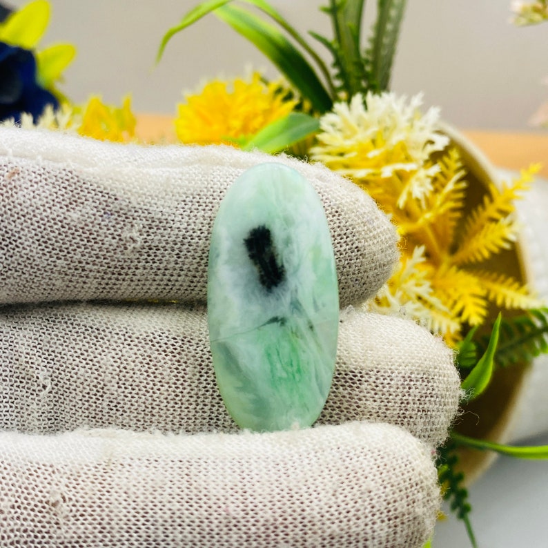 Blue Peruvian Opal Cabochon: AAA+ Quality Gemstone (32x15x5 Mm) - Etsy