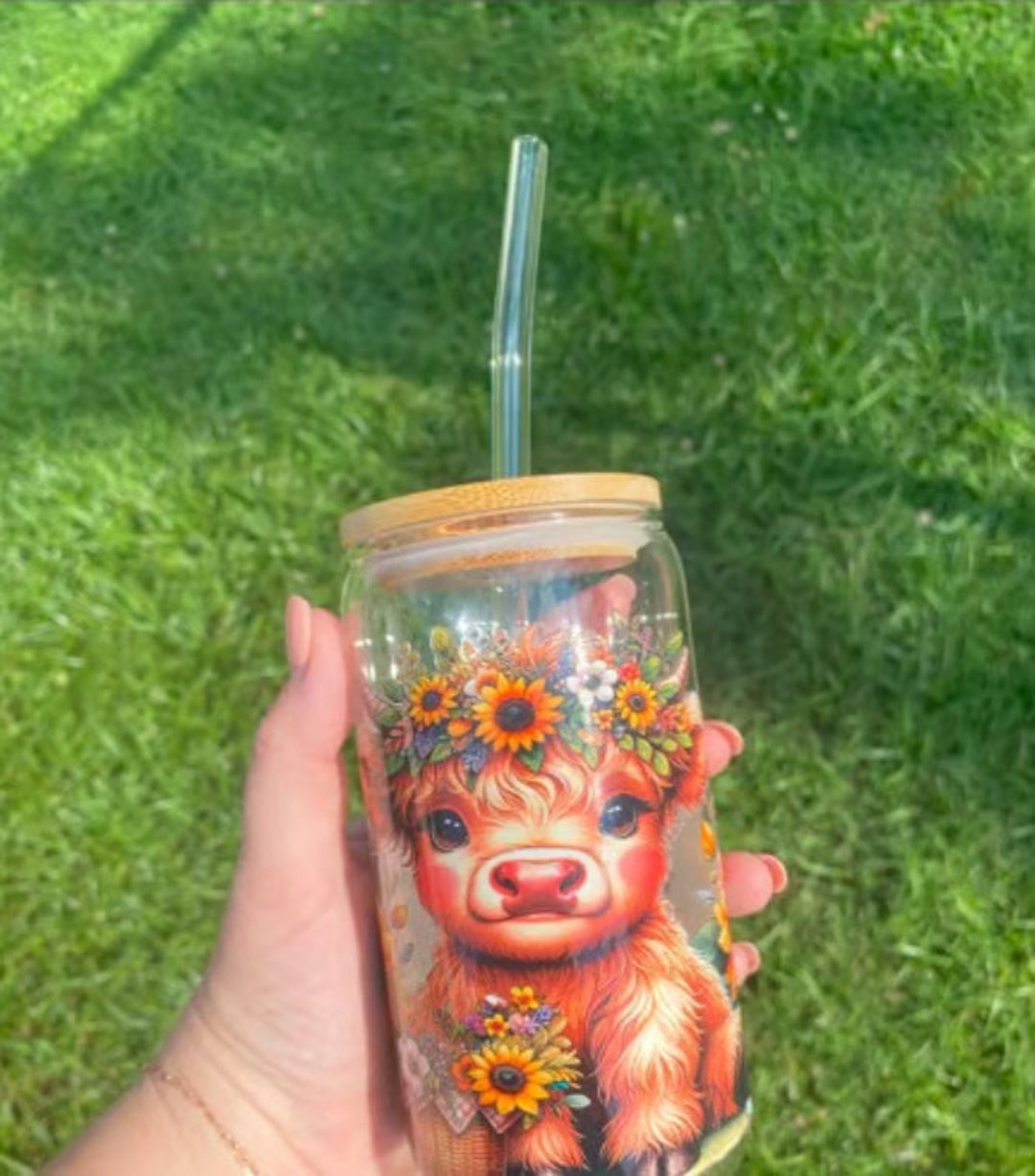 Cow Glass Cup - Etsy