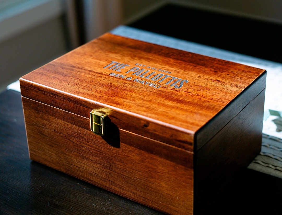 Personalized Large Wooden Keepsake Box: Engraved Wedding Memory Box - Etsy