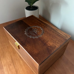 Engraved Wooden Box: Personalized Floral Couple Keepsake Chest - Etsy