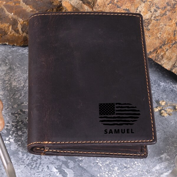 Leather Military Wallet - Etsy
