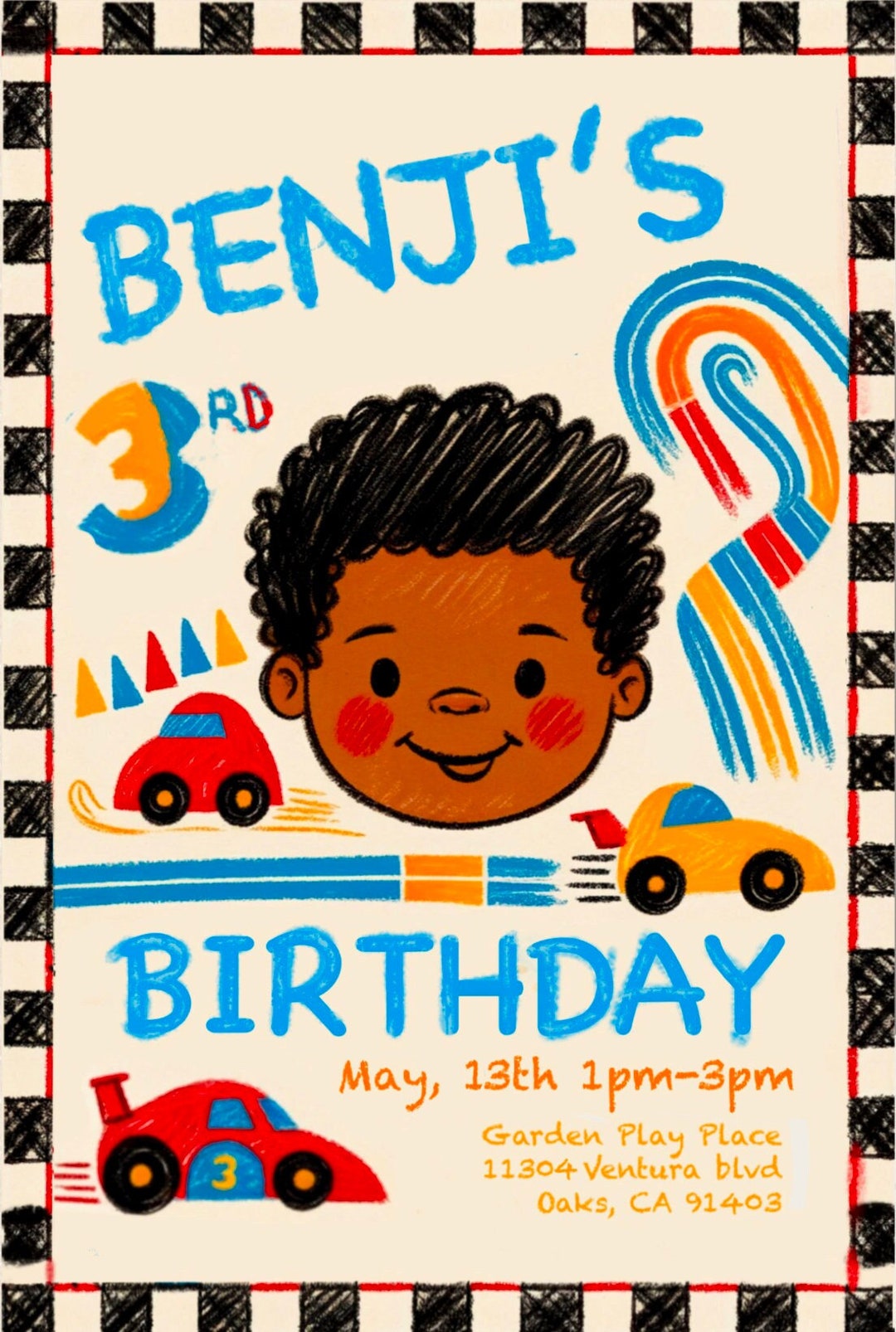 Race Car Birthday Card - Etsy