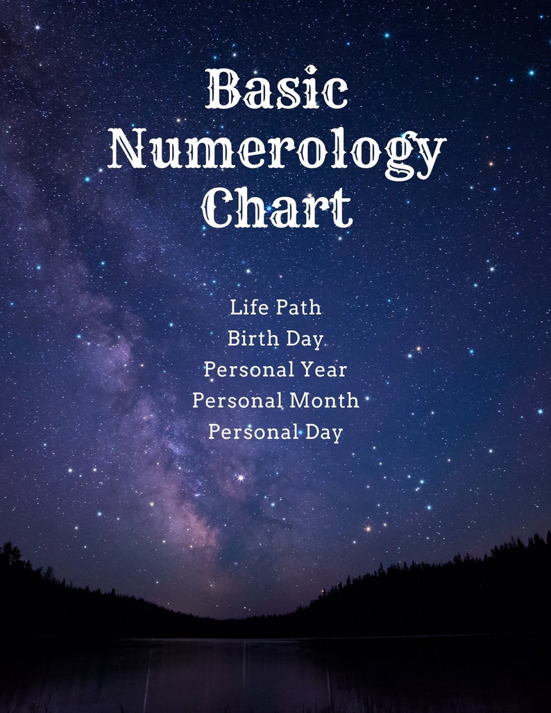 Basic Numerology Chart - Etsy