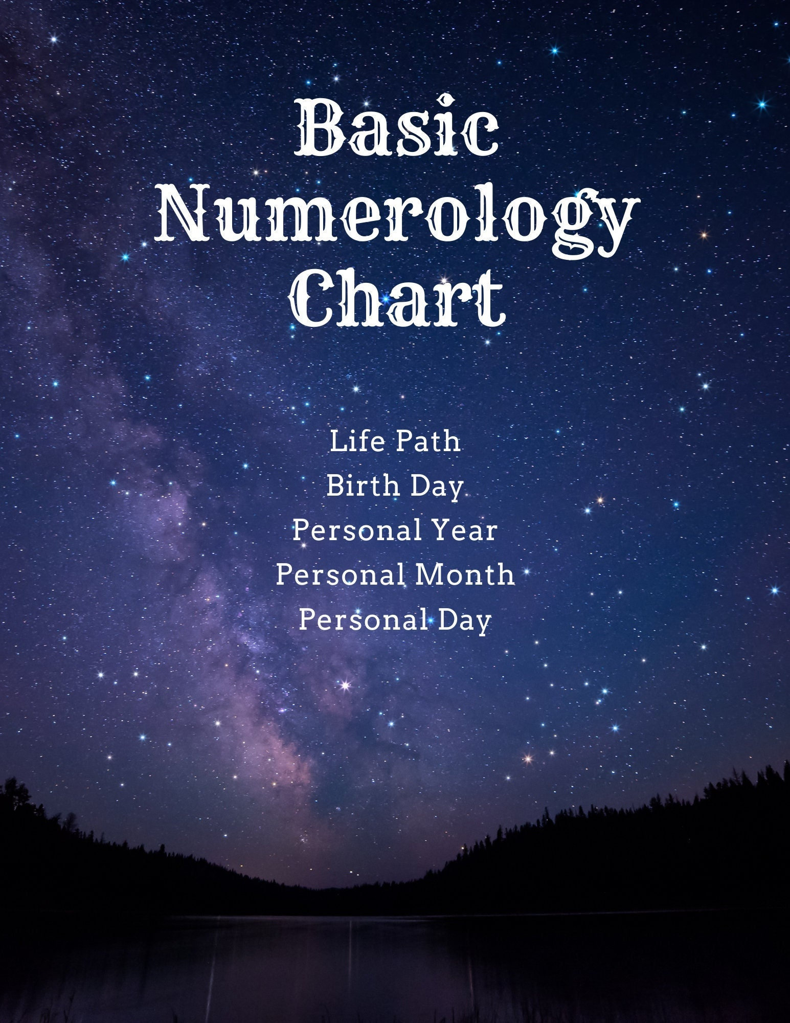 Basic Numerology Chart - Etsy