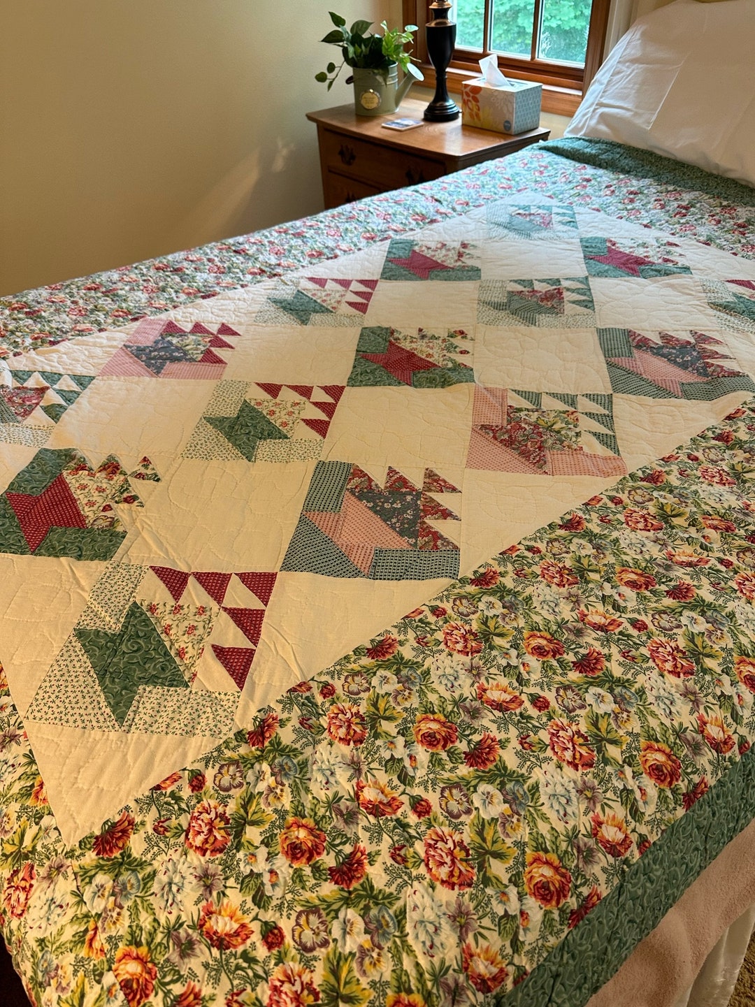 TWO Basket Pattern Twin Quilts - Etsy