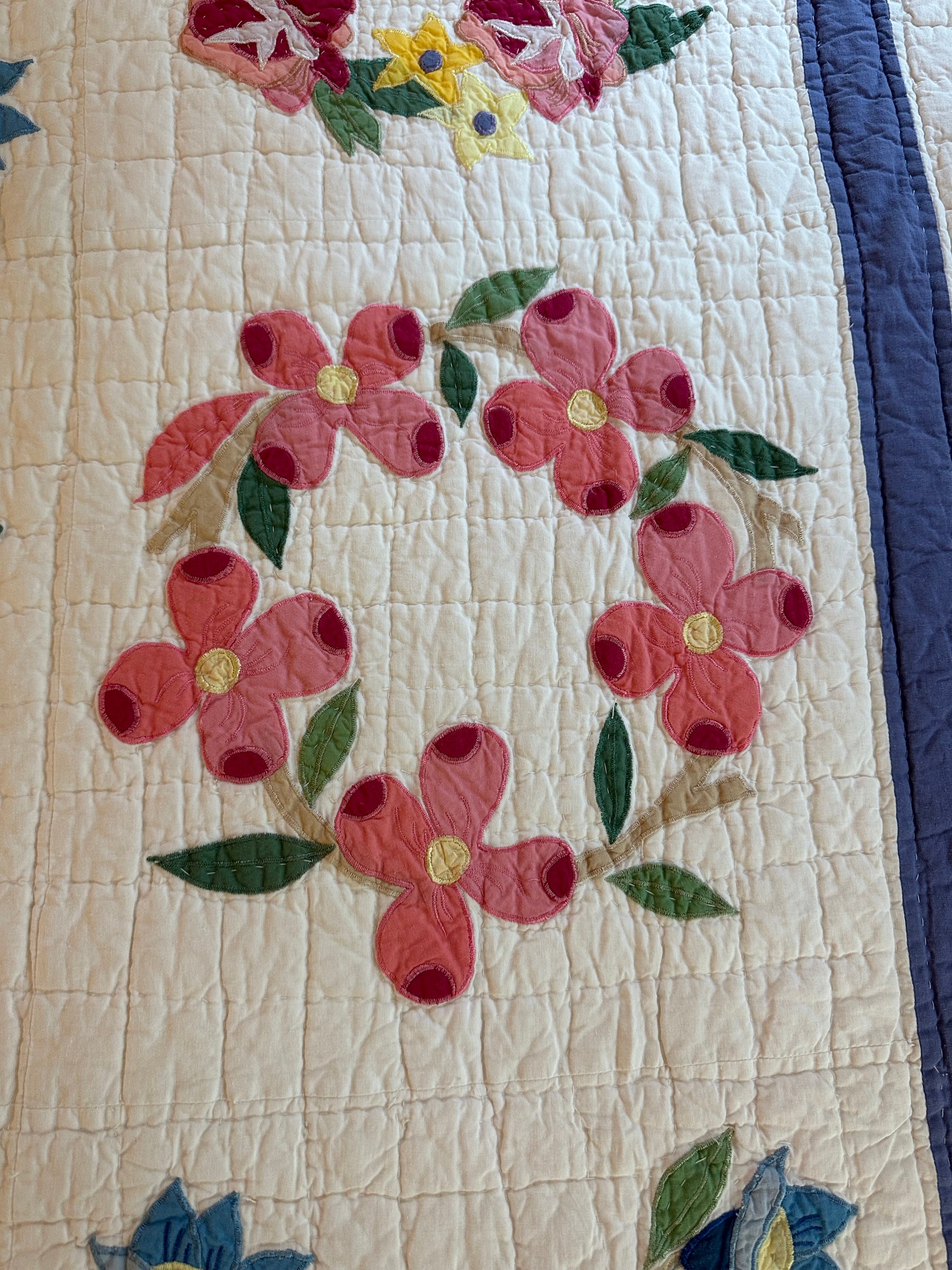 Appliquéd Floral Queen Quilt - Etsy