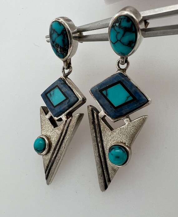 Vintage BG Mudd Zuni Native American turquoise silver… - Gem