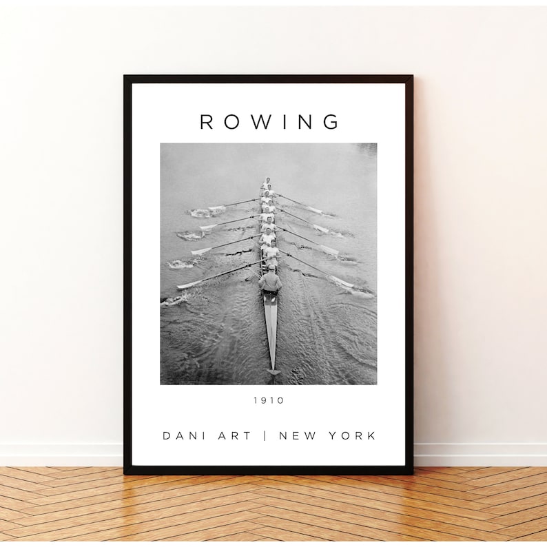 MEN ROWING Poster Digital Prints Vintage Rowing Bar Cart Art Ralph ...
