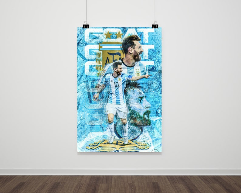Lionel Messi Poster, Football Posters, Wall Art, Wall Decor, 12x18 ...